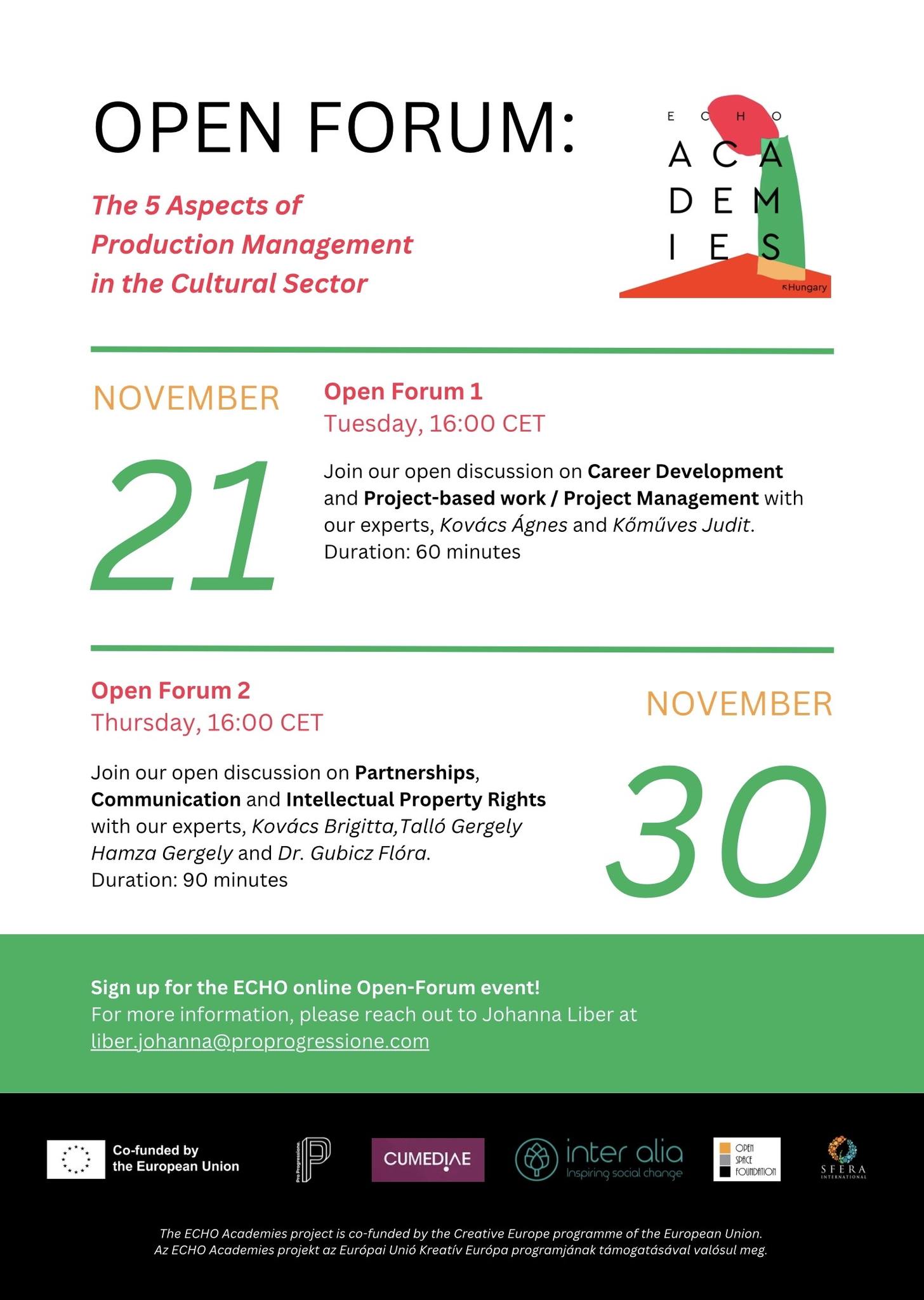 ECHO Online Open-Forum Event – SFERA International